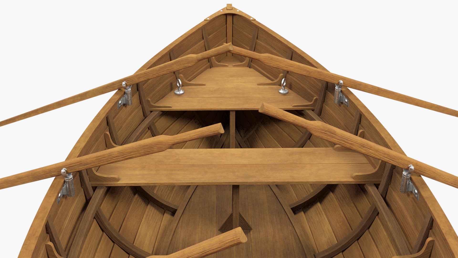 3D Model Wooden Rowboat V2 - TurboSquid 2214532