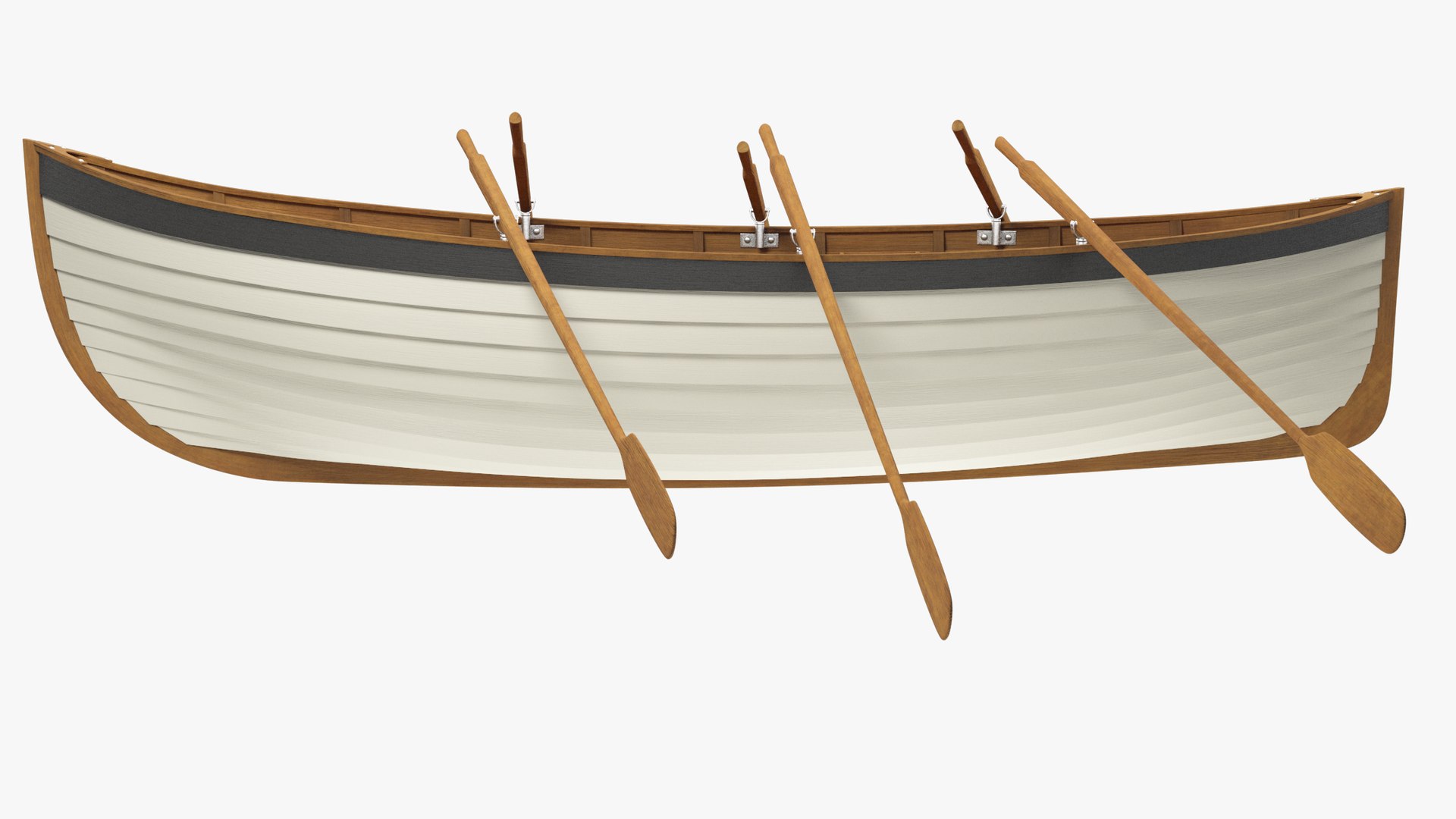 3D Model Wooden Rowboat V2 - TurboSquid 2214532