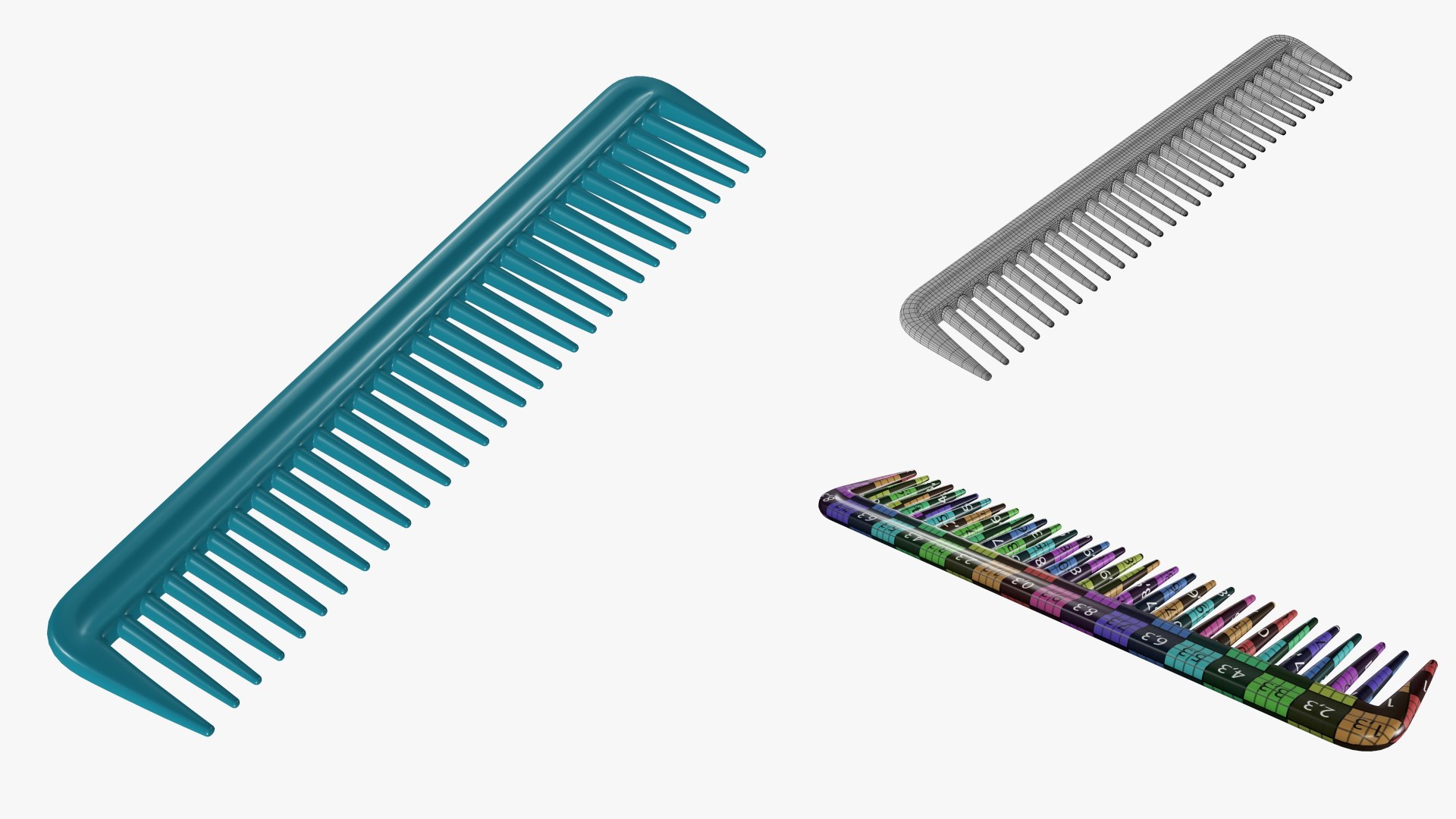 3D Hair combs PBR model - TurboSquid 1742772