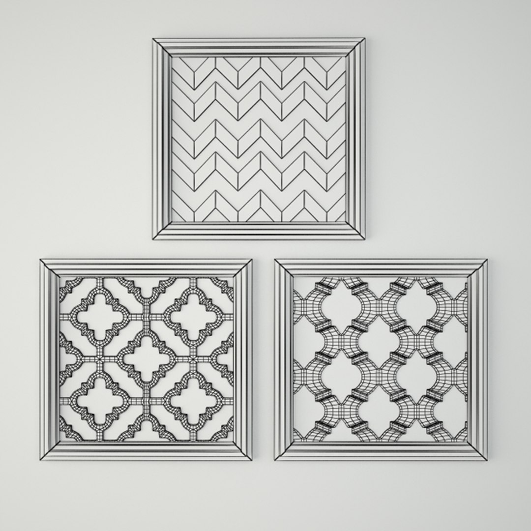 3D Square Wood Panel Wall - TurboSquid 1198986