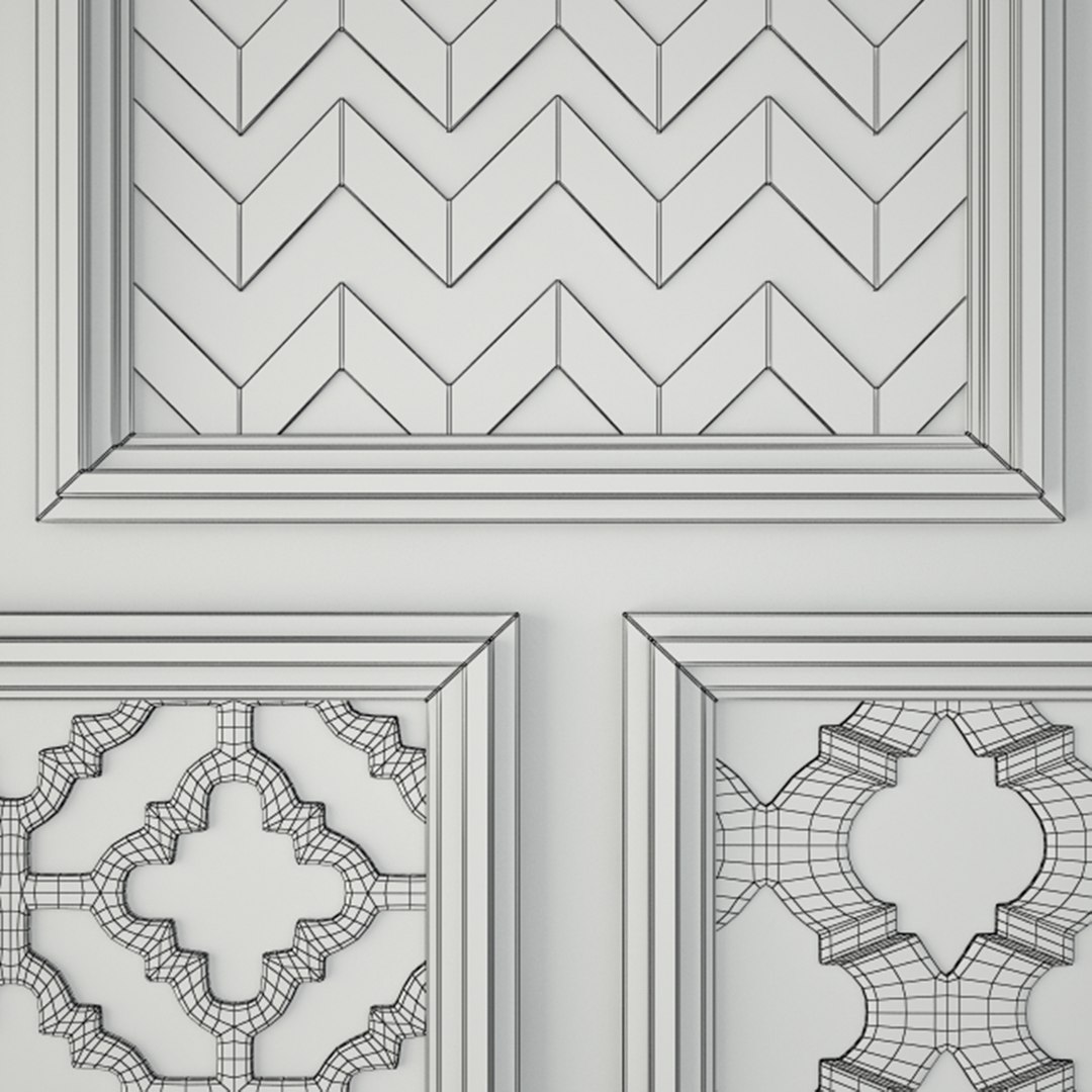 3D Square Wood Panel Wall - TurboSquid 1198986