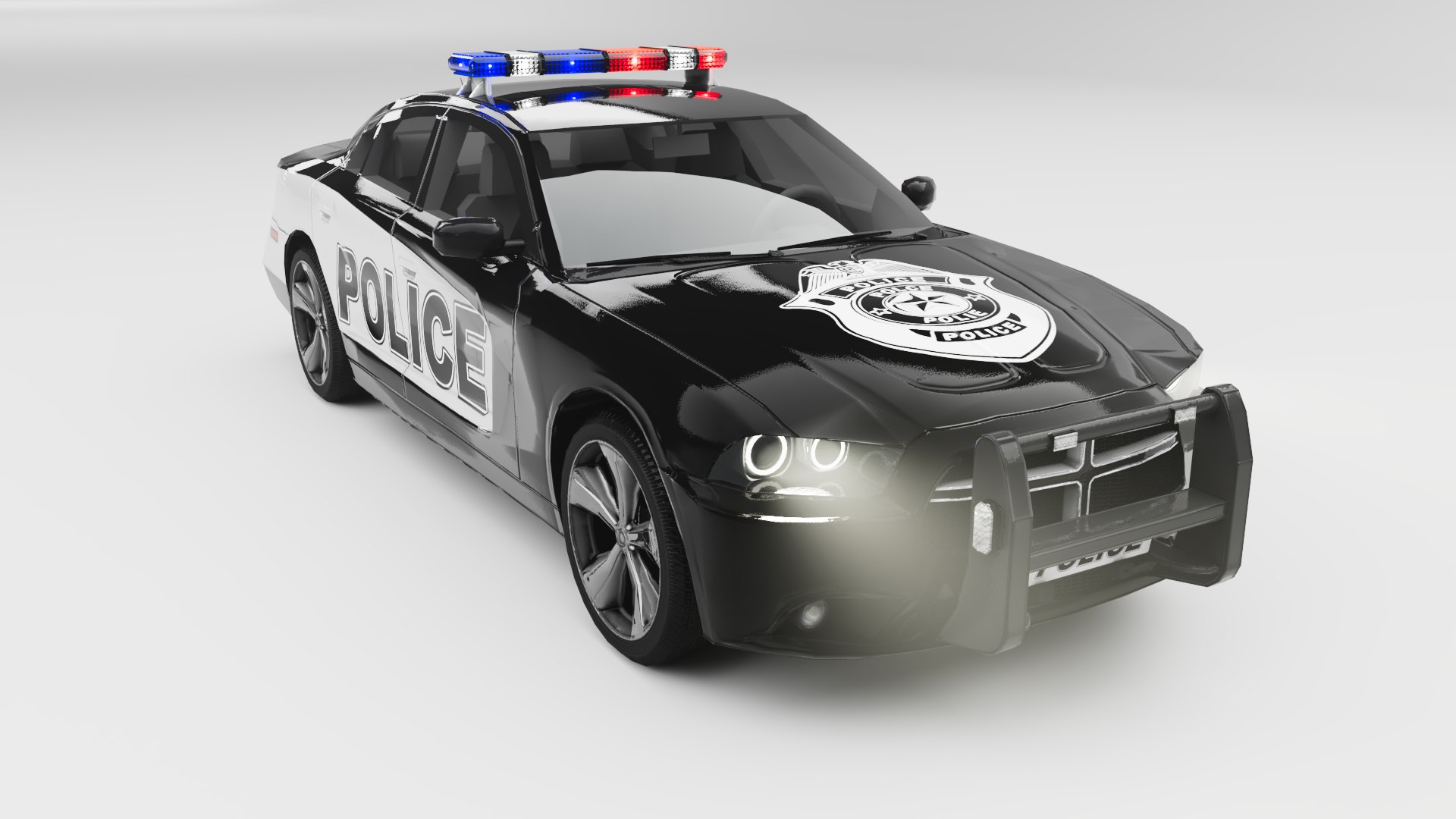 Realistic Police Car 3D Model Model - TurboSquid 2395237