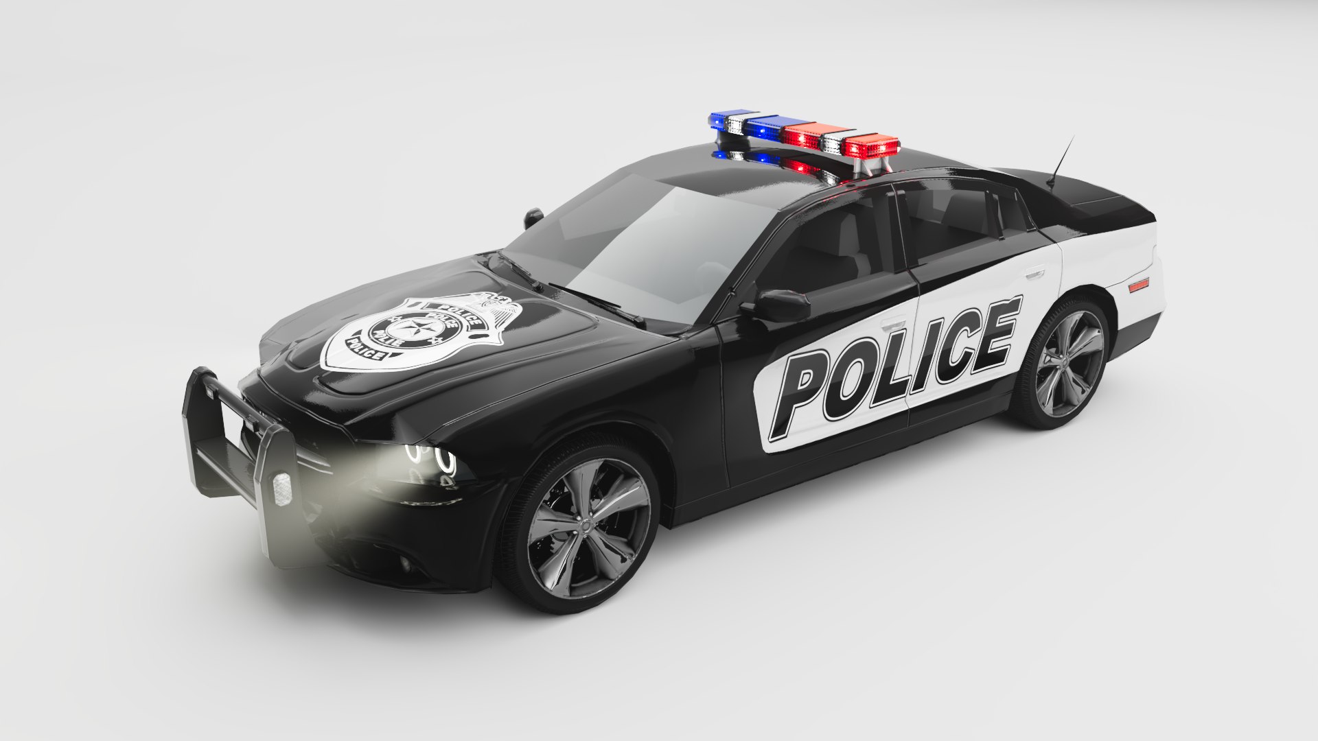 Realistic Police Car 3D Model Model - TurboSquid 2395237