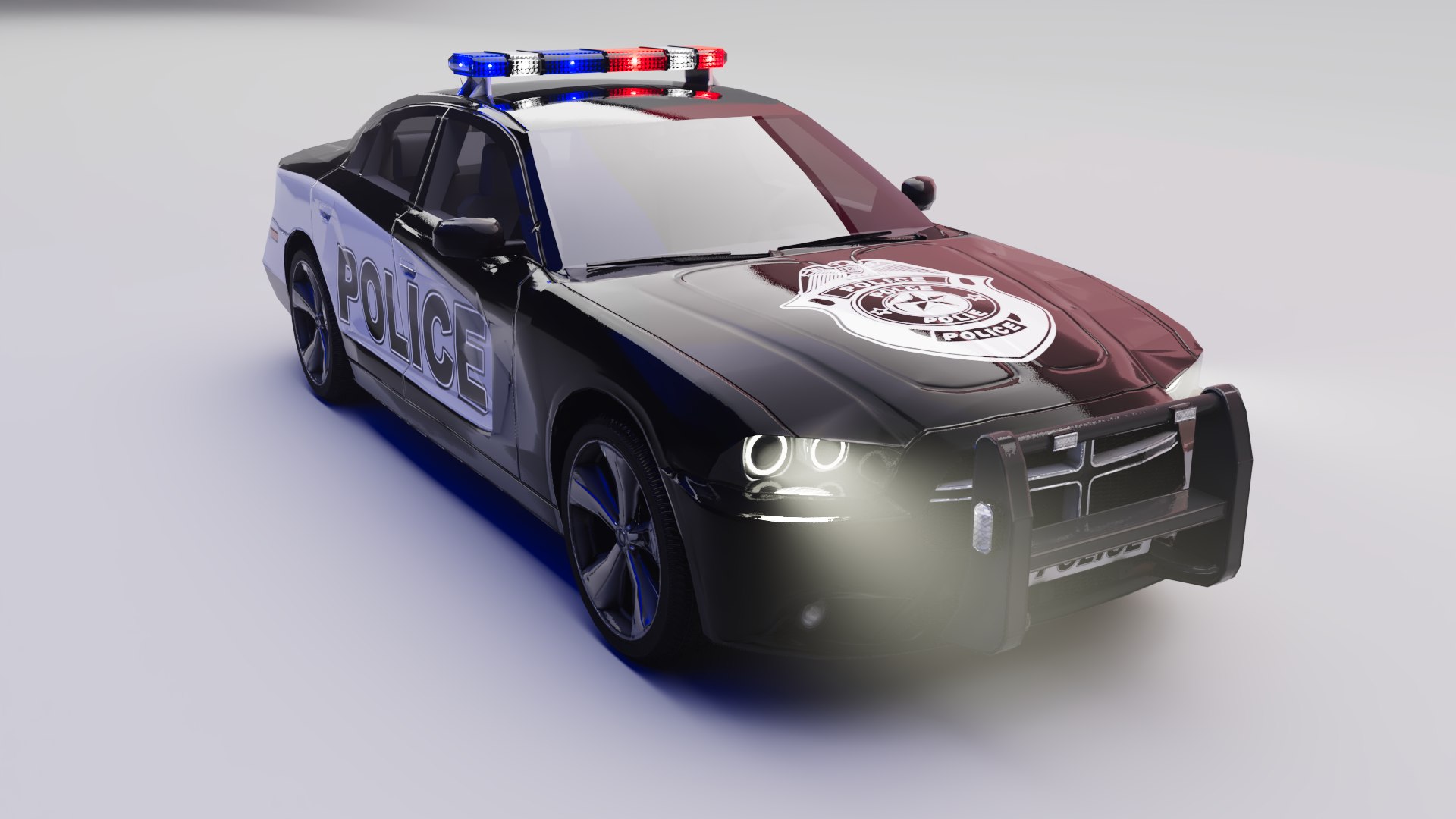Realistic Police Car 3D Model Model - TurboSquid 2395237