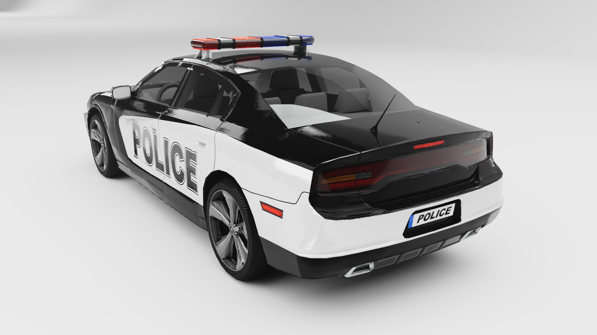 Realistic Police Car 3D Model Model - TurboSquid 2395237