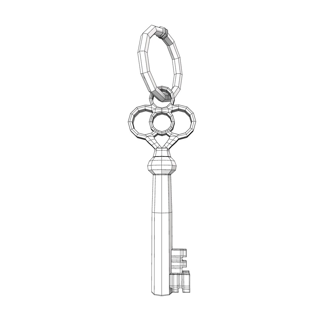 Ancient Old Luxury Key 3d Model