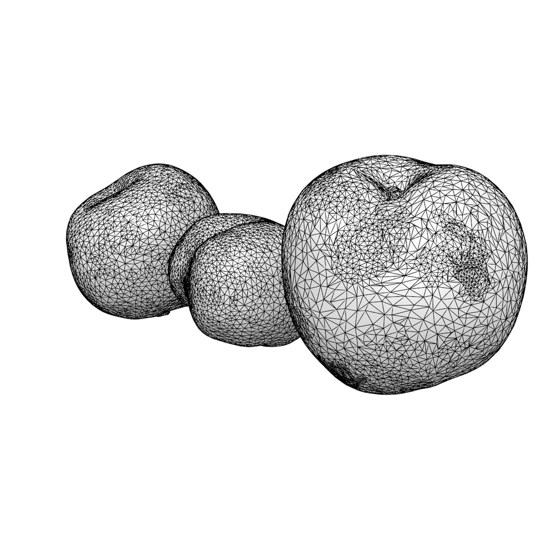 3d Model Rotten Badly Shaped Apples