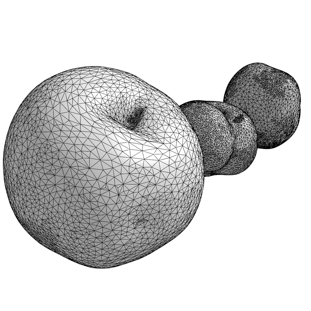 3d Model Rotten Badly Shaped Apples