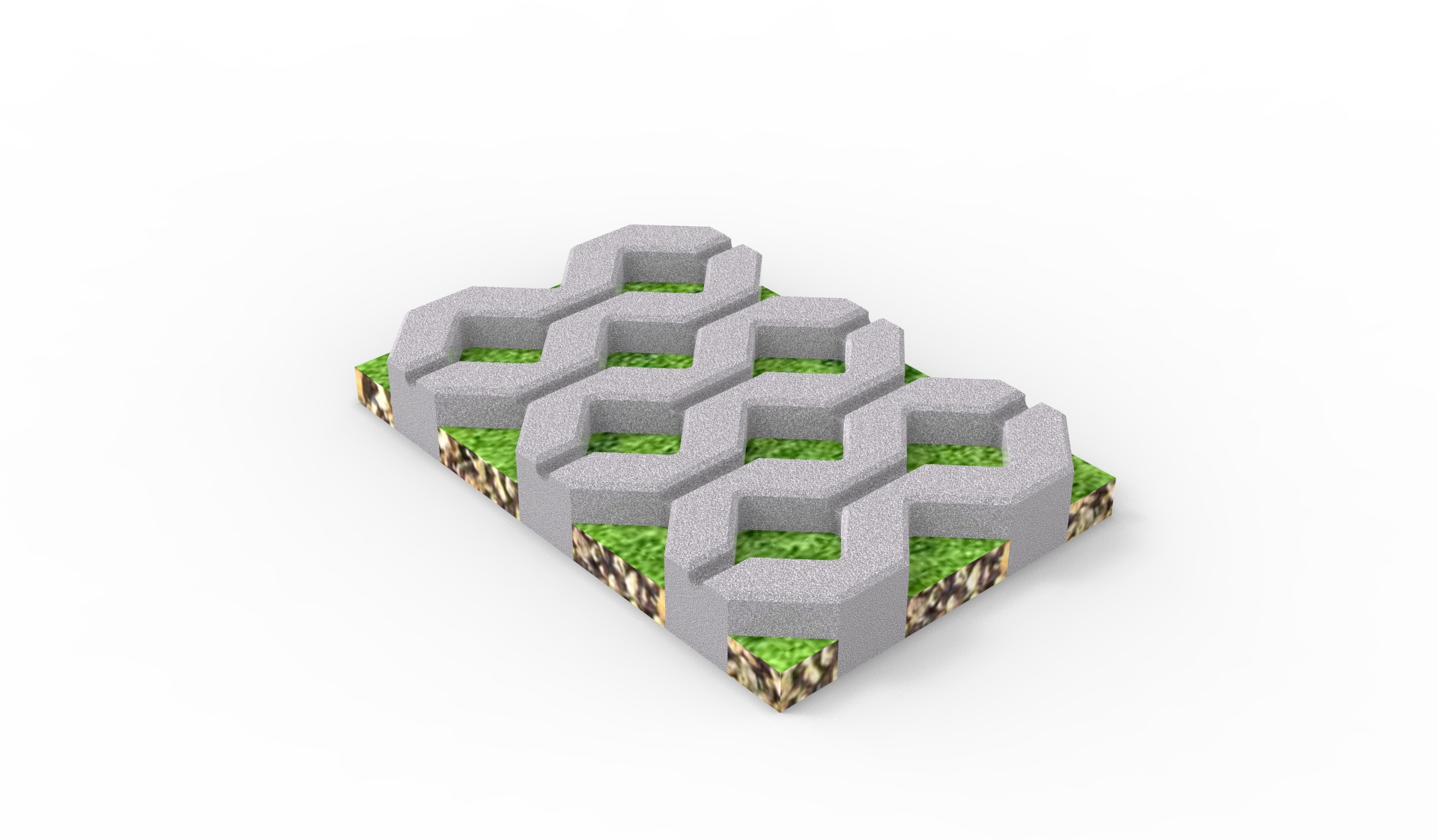 3D Grass Paver - TurboSquid 1796727