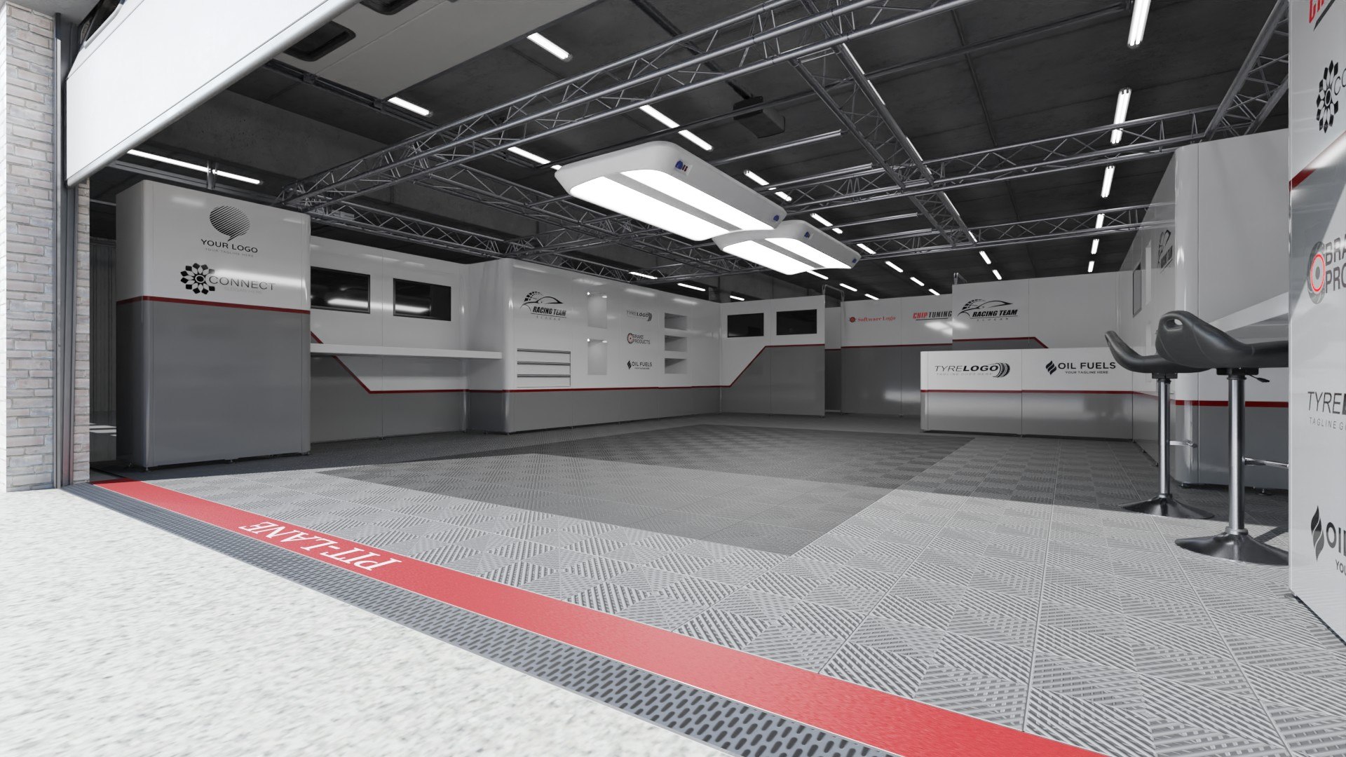 Base Racing Team Garage 1 3D Model - TurboSquid 2261660