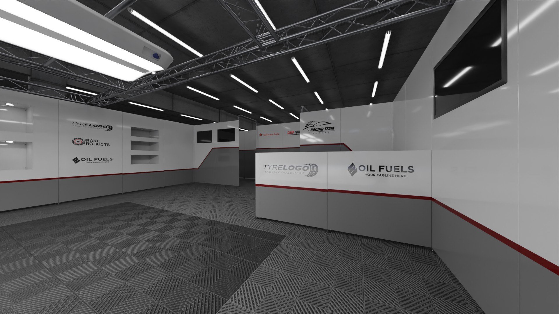 Base Racing Team Garage 1 3D Model - TurboSquid 2261660