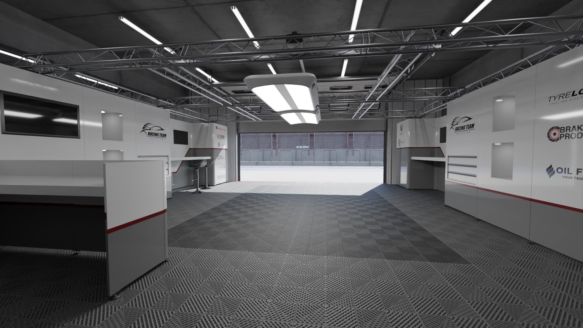 Base Racing Team Garage 1 3D Model - TurboSquid 2261660