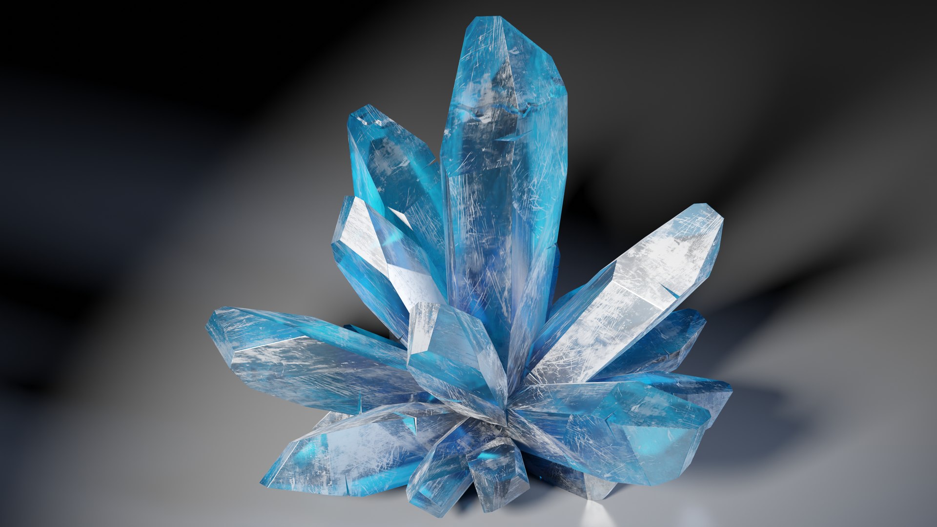 Blue Ice Crystal 3D Model - TurboSquid 1848127