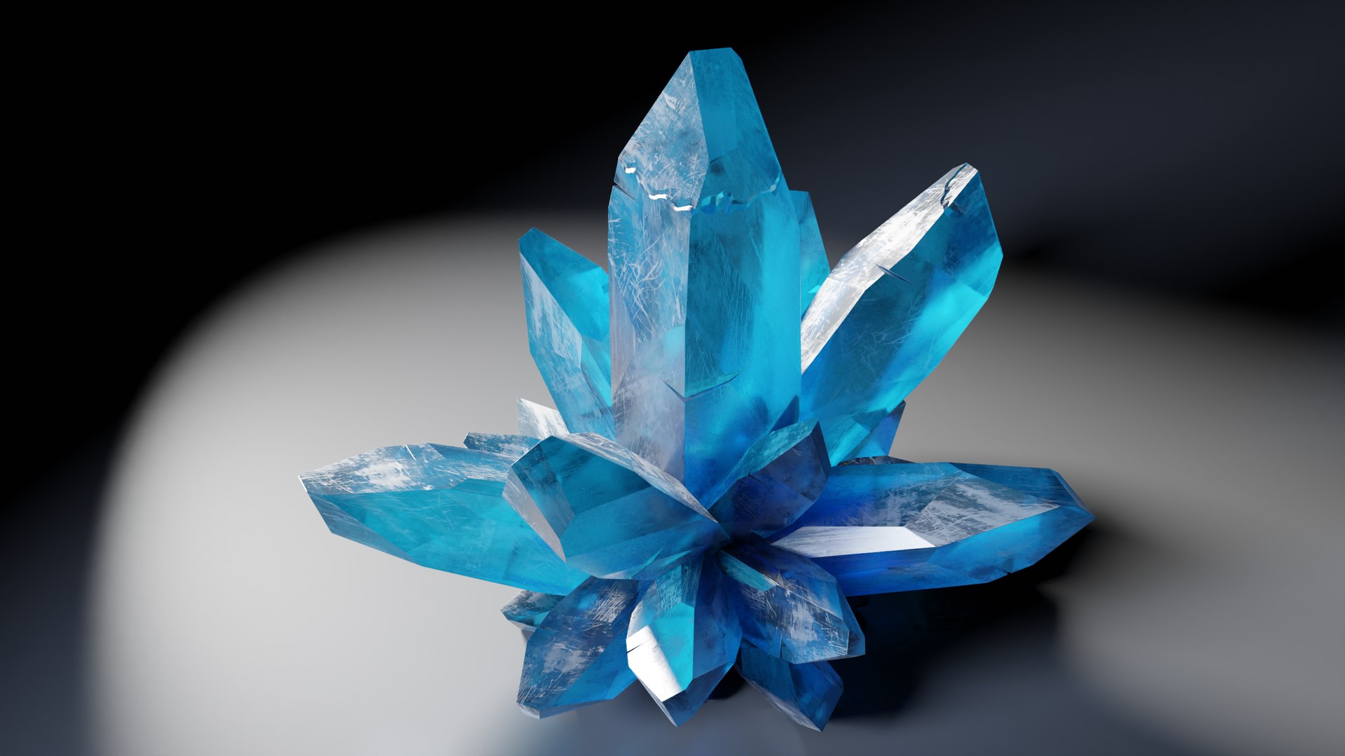 Blue Ice Crystal 3D Model - TurboSquid 1848127