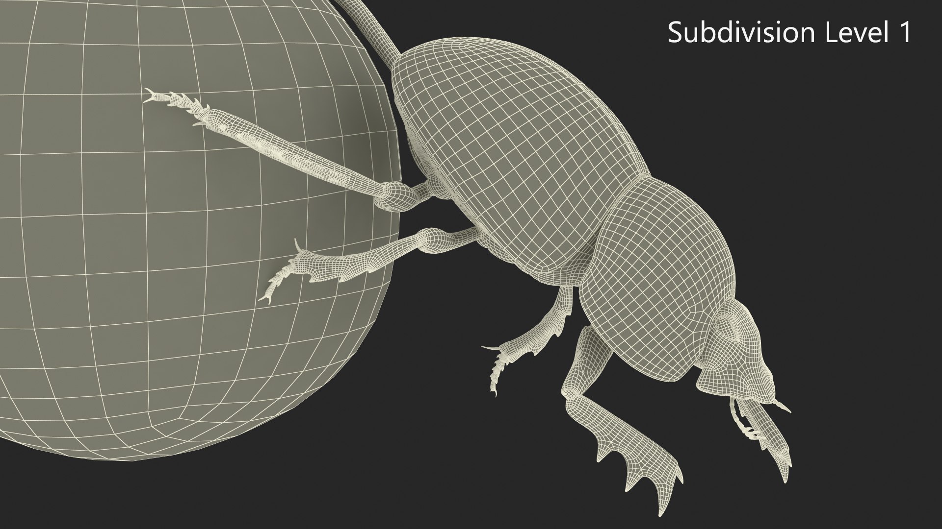 Manure Roller Pushing Sphere 3D Model - TurboSquid 2297406