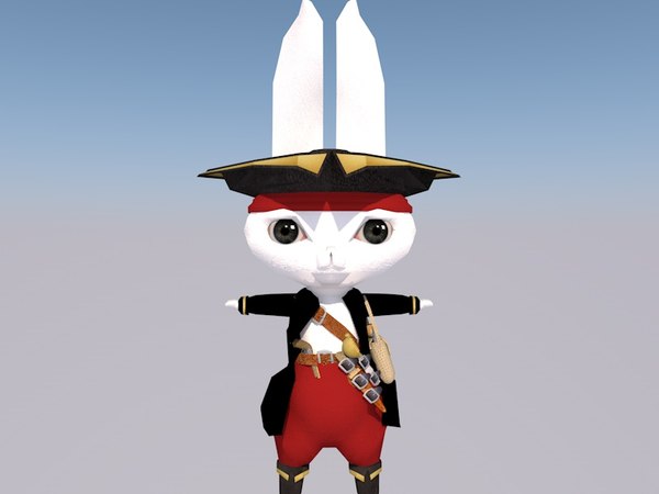pirate rabbit 3d c4d