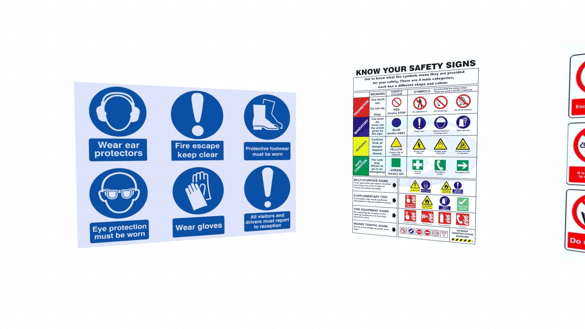 3D Warning And Safety Signs - TurboSquid 2323173