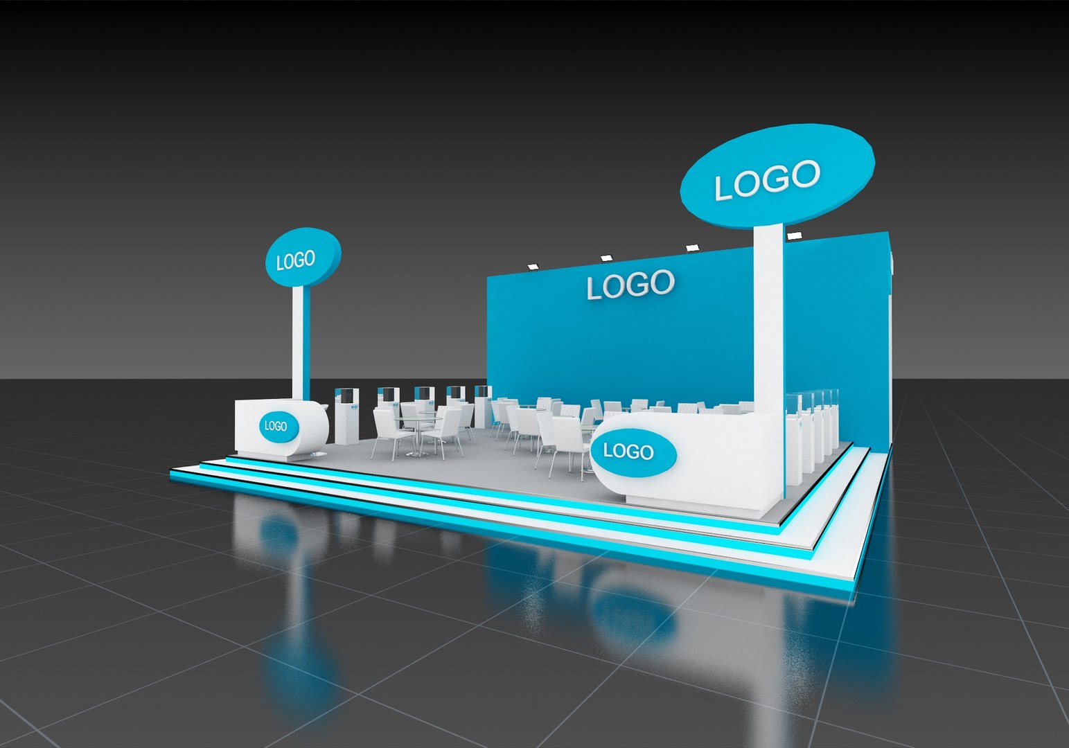 Exhibition Stand Model - TurboSquid 2033791