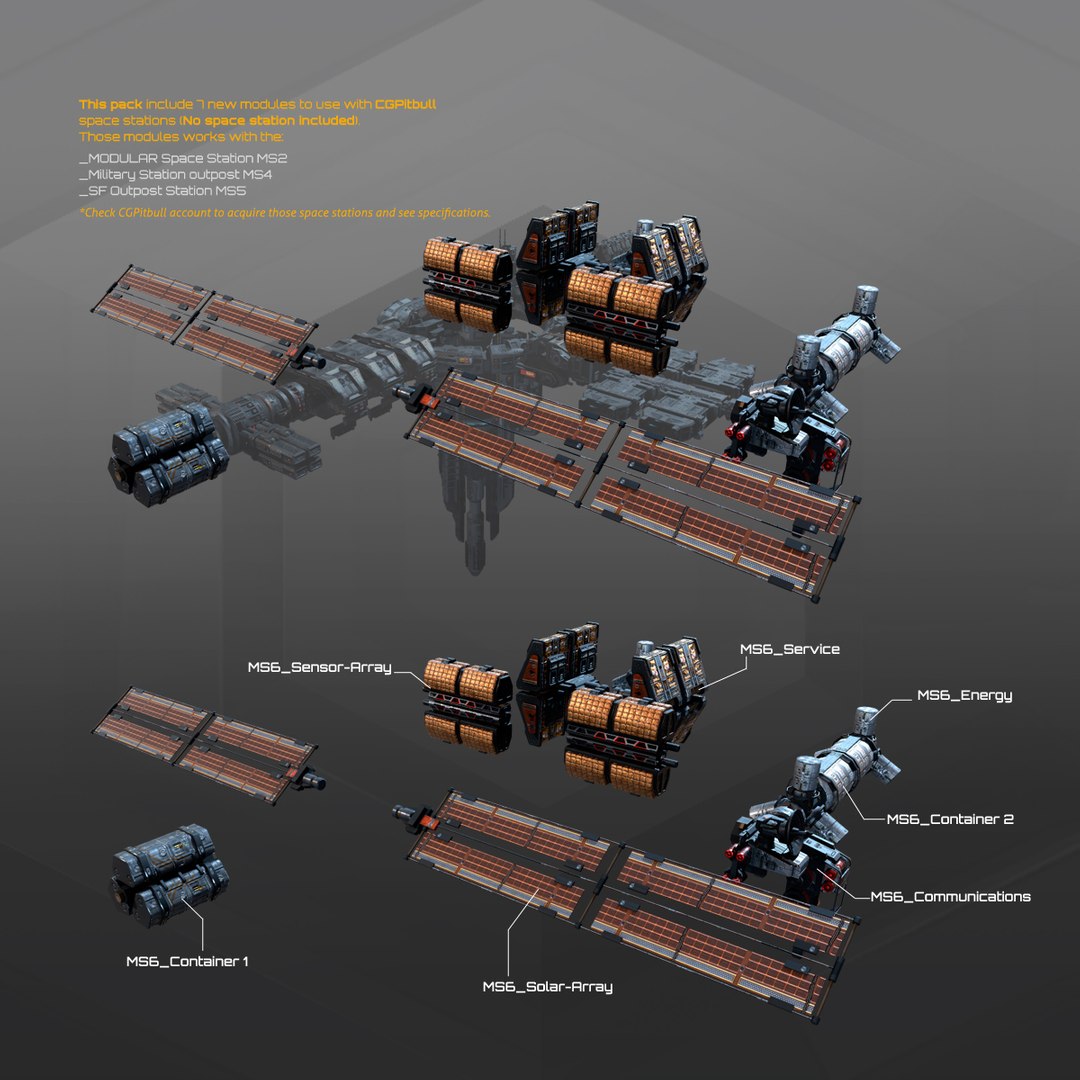 Modules Space Stations 3D Model - TurboSquid 1391429