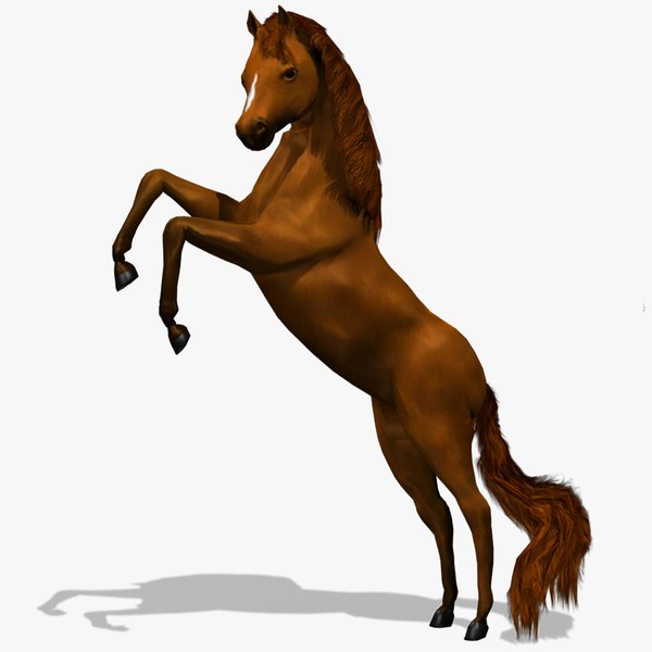 modelo 3d Low Poly y Animated Red Horse - TurboSquid 1055696