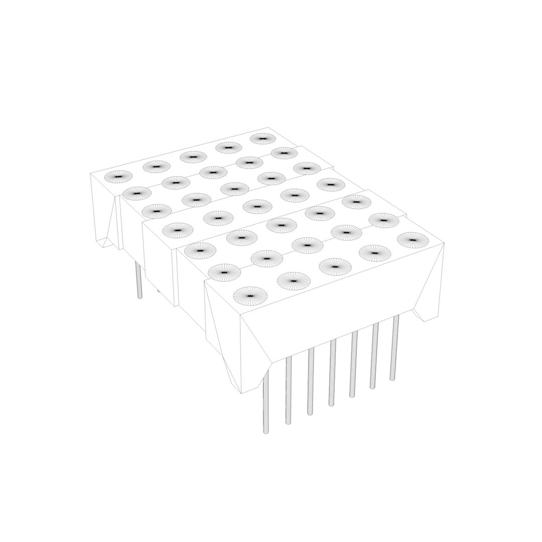 Dot Matrix Led Display 3D Model - TurboSquid 1325043