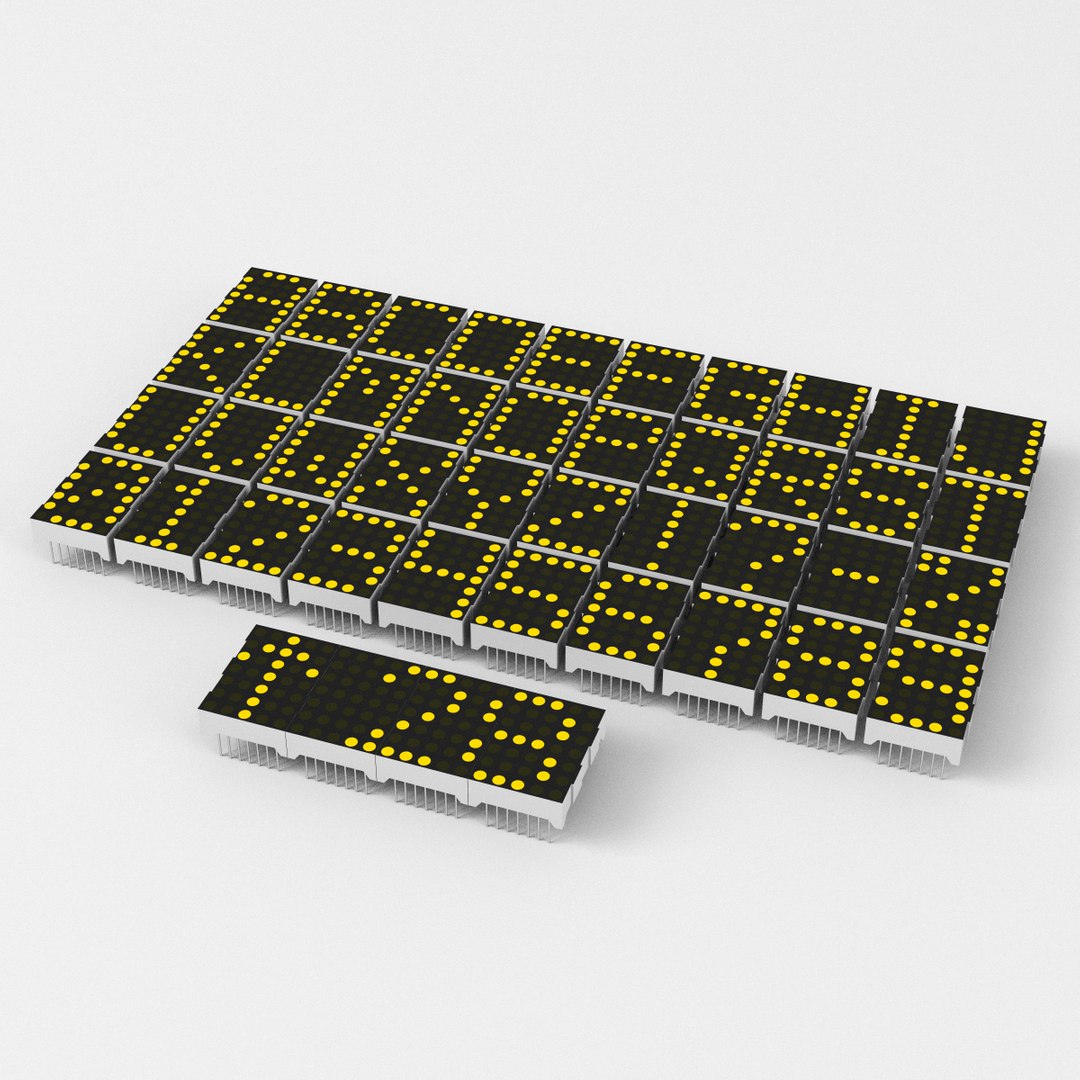 Dot Matrix Led Display 3D Model - TurboSquid 1325043