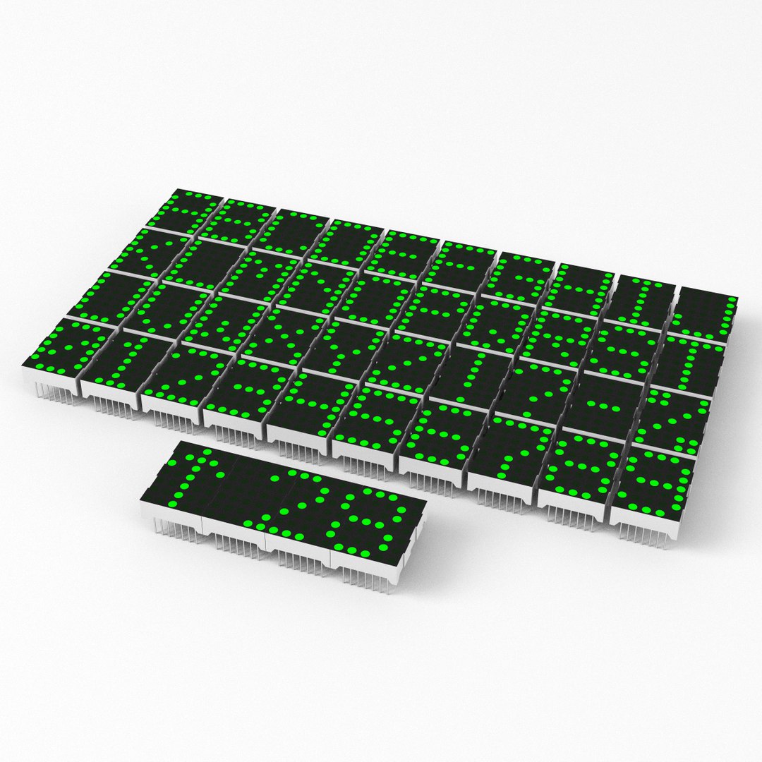 Dot Matrix Led Display 3D Model - TurboSquid 1325043
