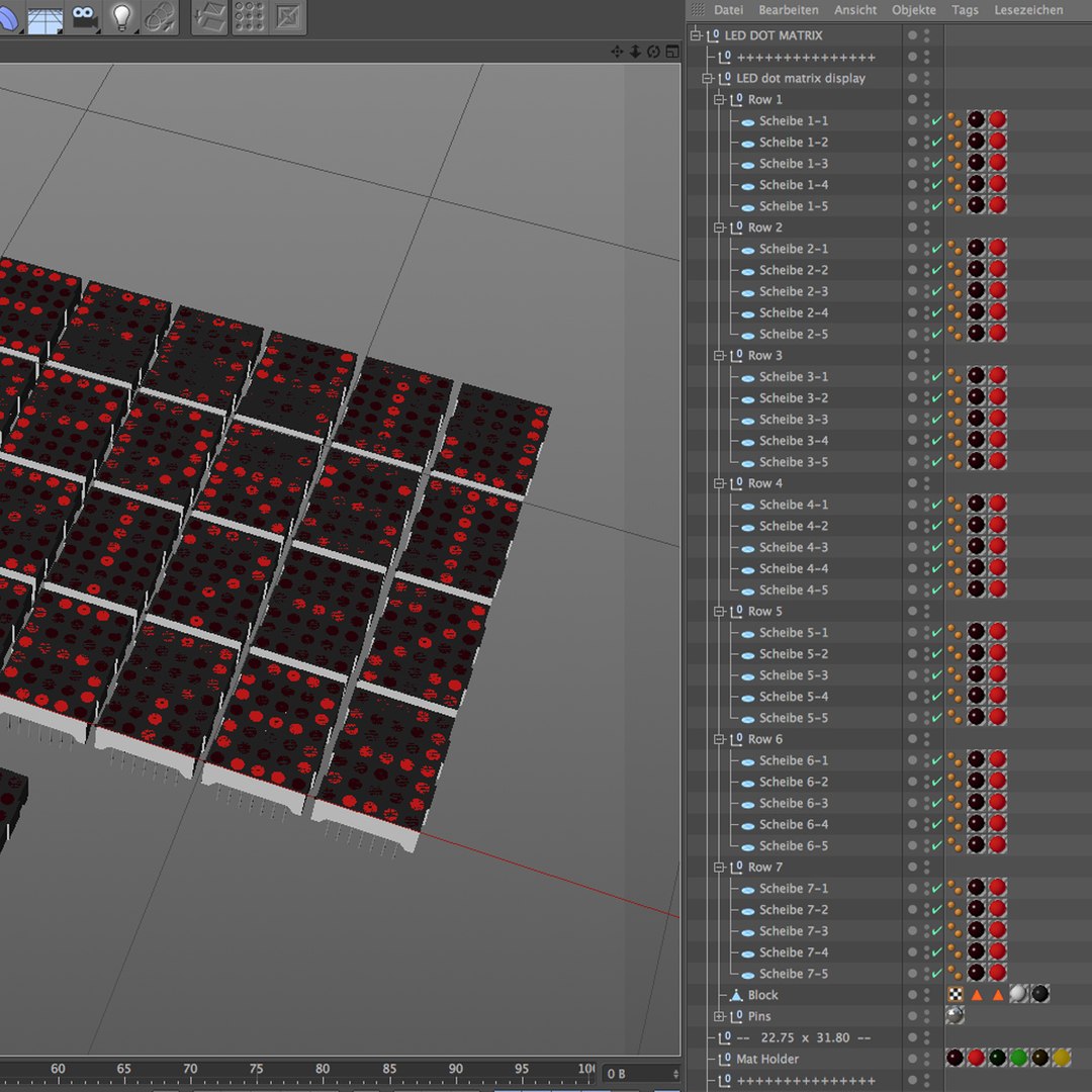 Dot Matrix Led Display 3D Model - TurboSquid 1325043