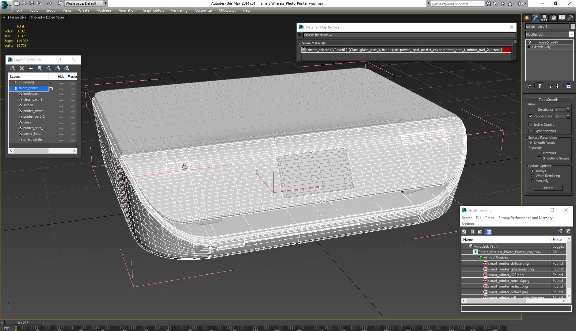 3D smart wireless multifunction inkjet model - TurboSquid 1500061