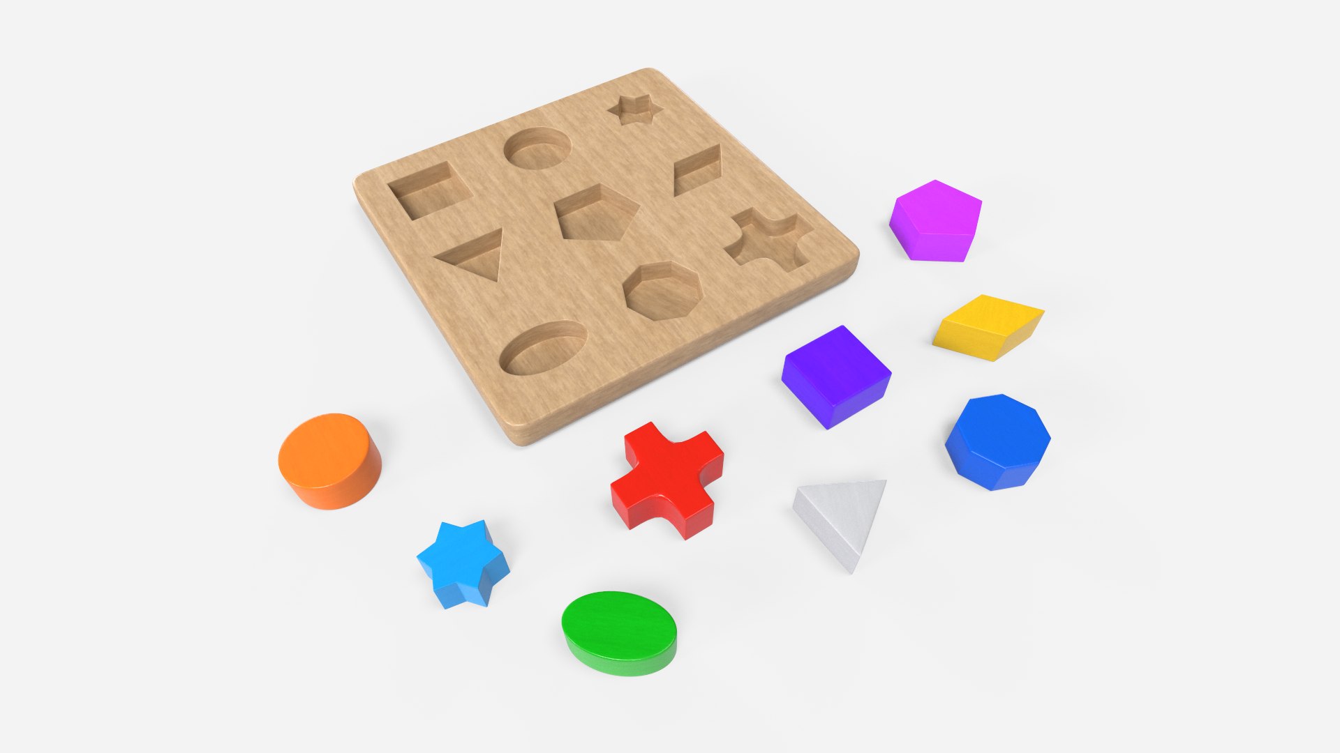 Shape Sorter PBR Version 3D Model - TurboSquid 2210573