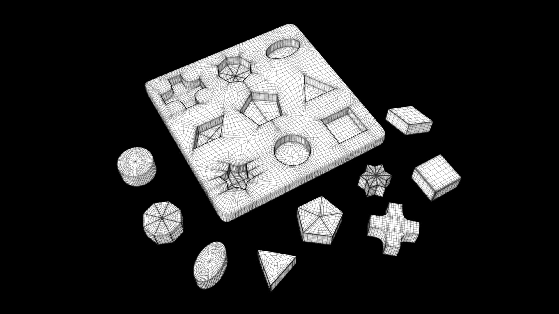 Shape Sorter PBR Version 3D Model - TurboSquid 2210573