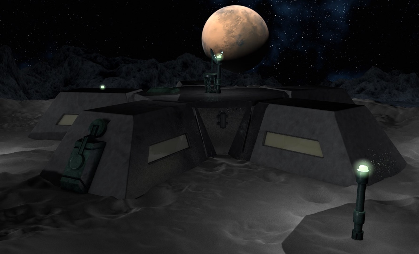 Base Station Moon 3D Model - TurboSquid 1198886