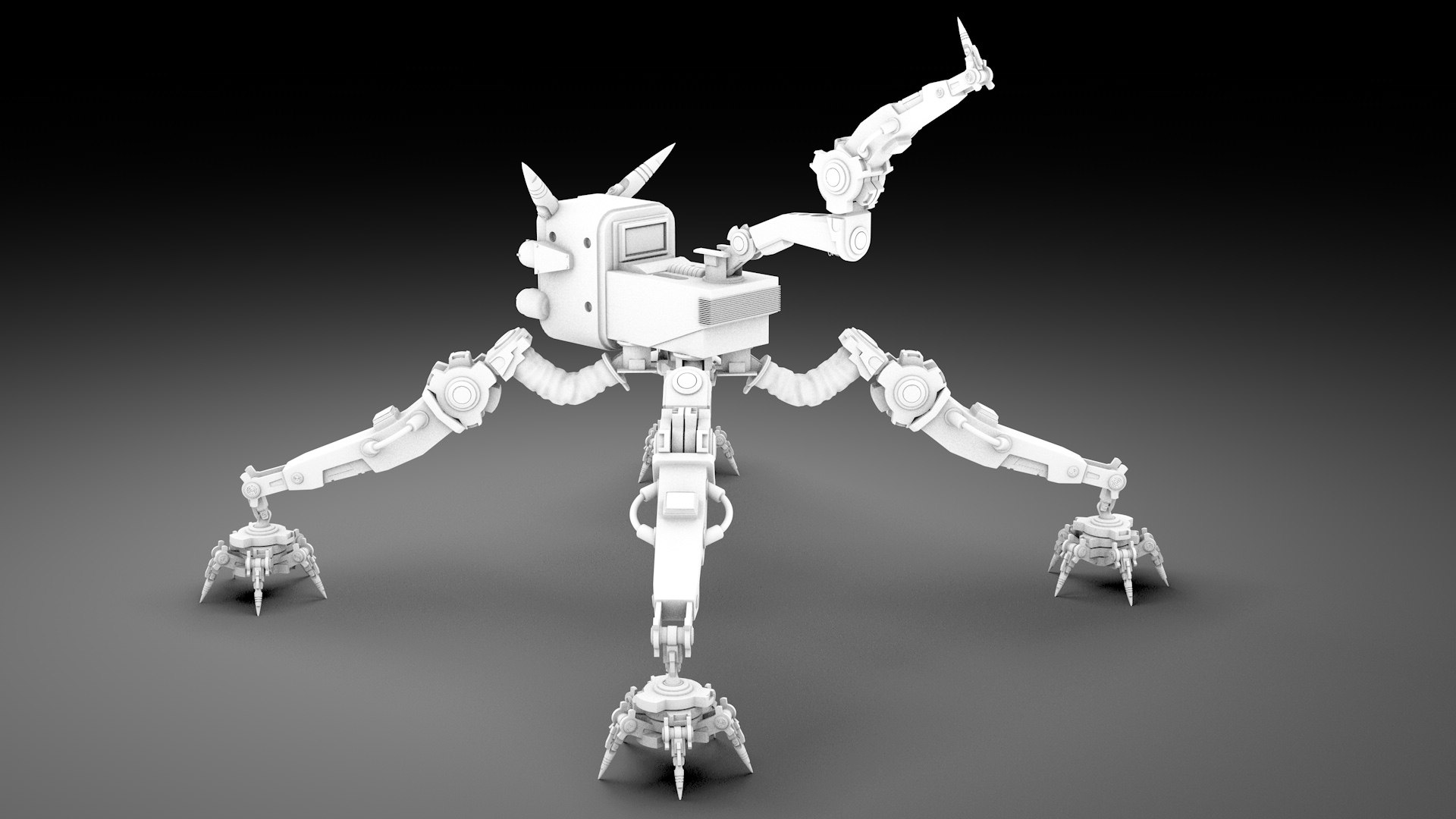 3D Model Cyberpunk Robot Cat - TurboSquid 1899608
