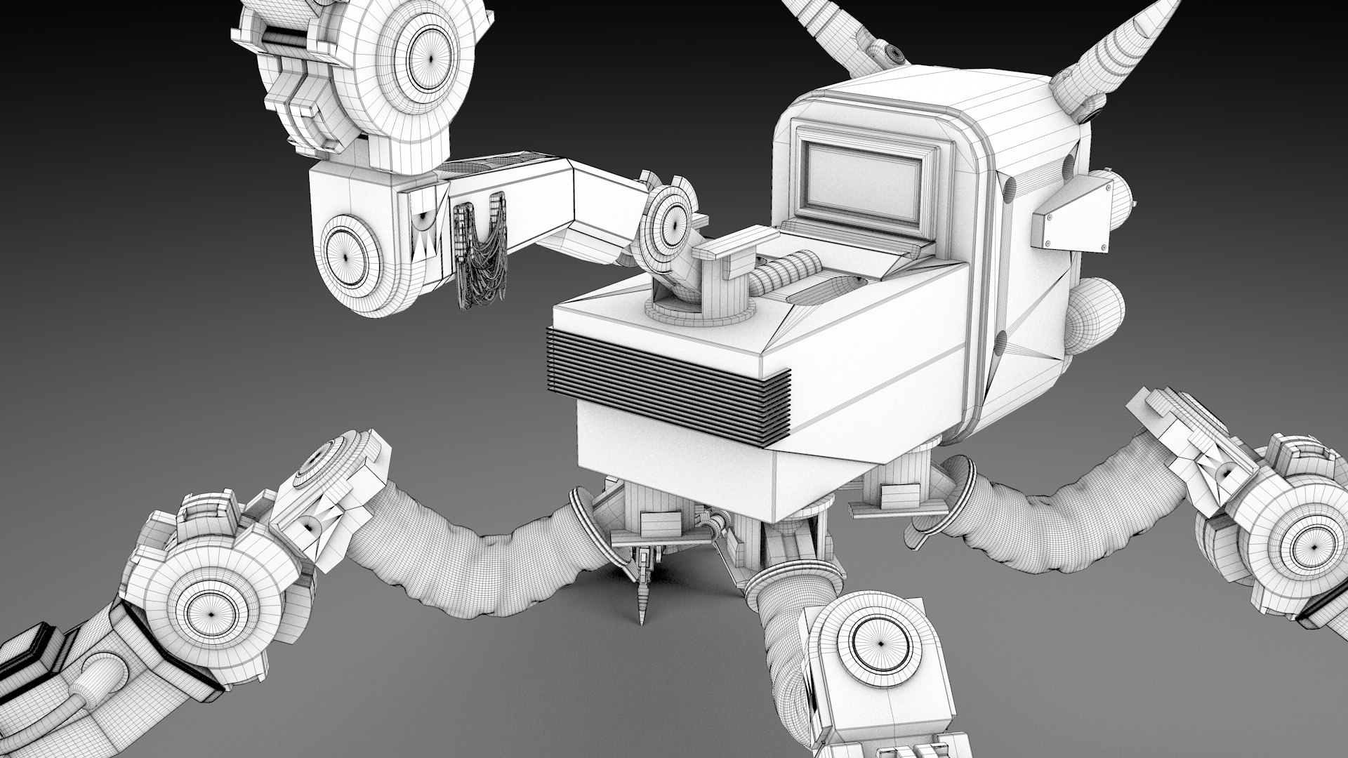 3D Model Cyberpunk Robot Cat - TurboSquid 1899608