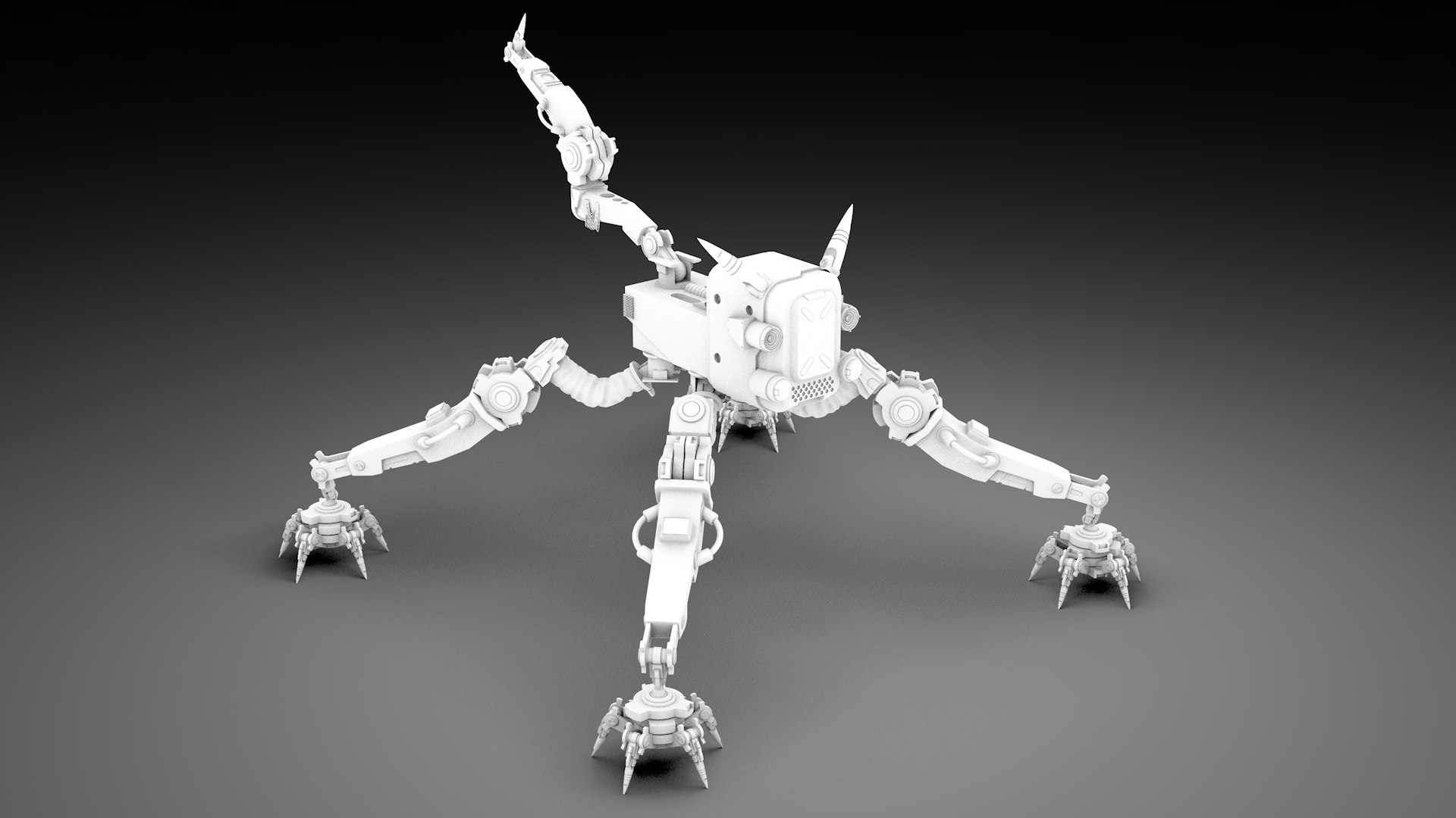 3D Model Cyberpunk Robot Cat - TurboSquid 1899608