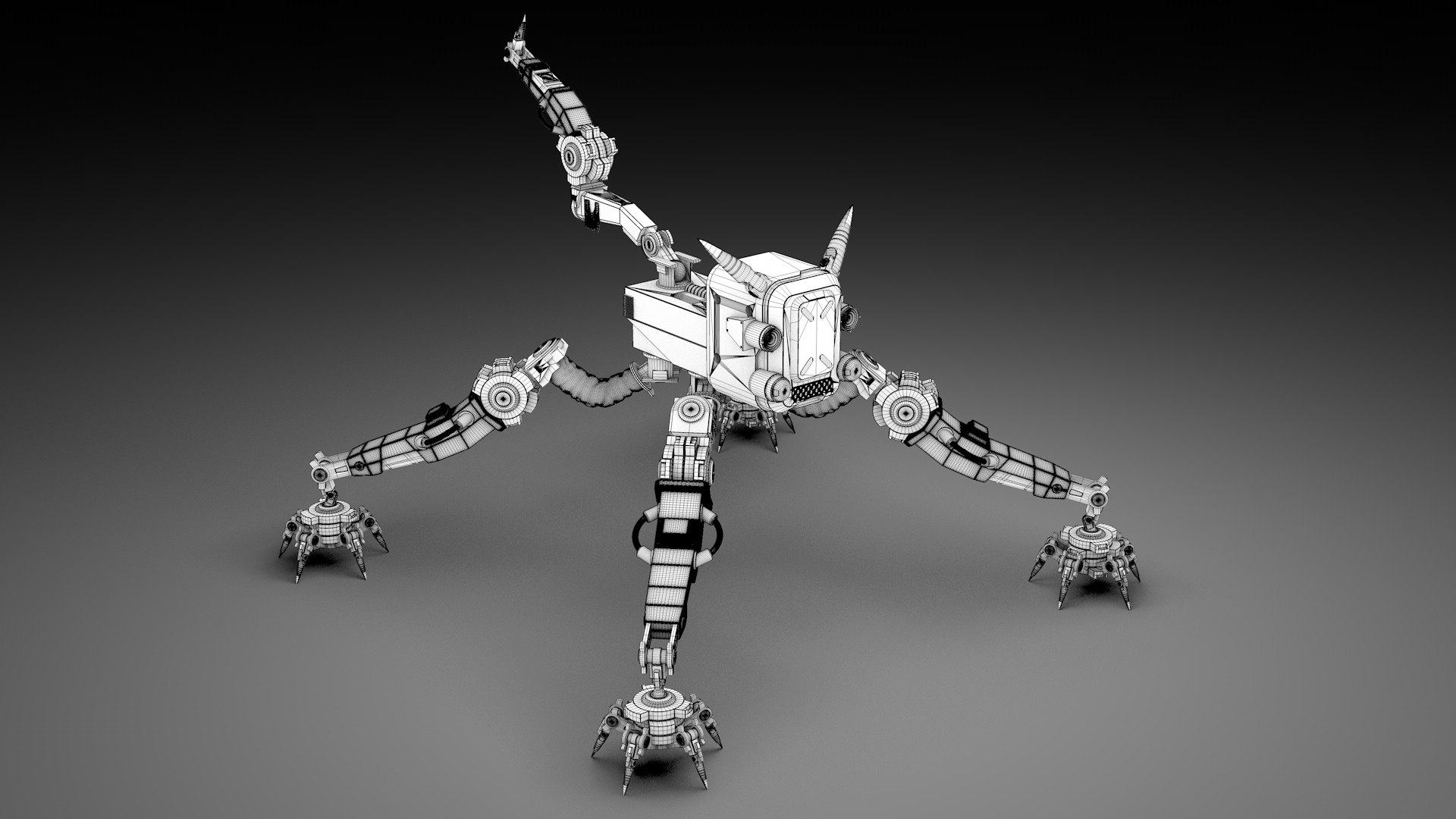 3D Model Cyberpunk Robot Cat - TurboSquid 1899608