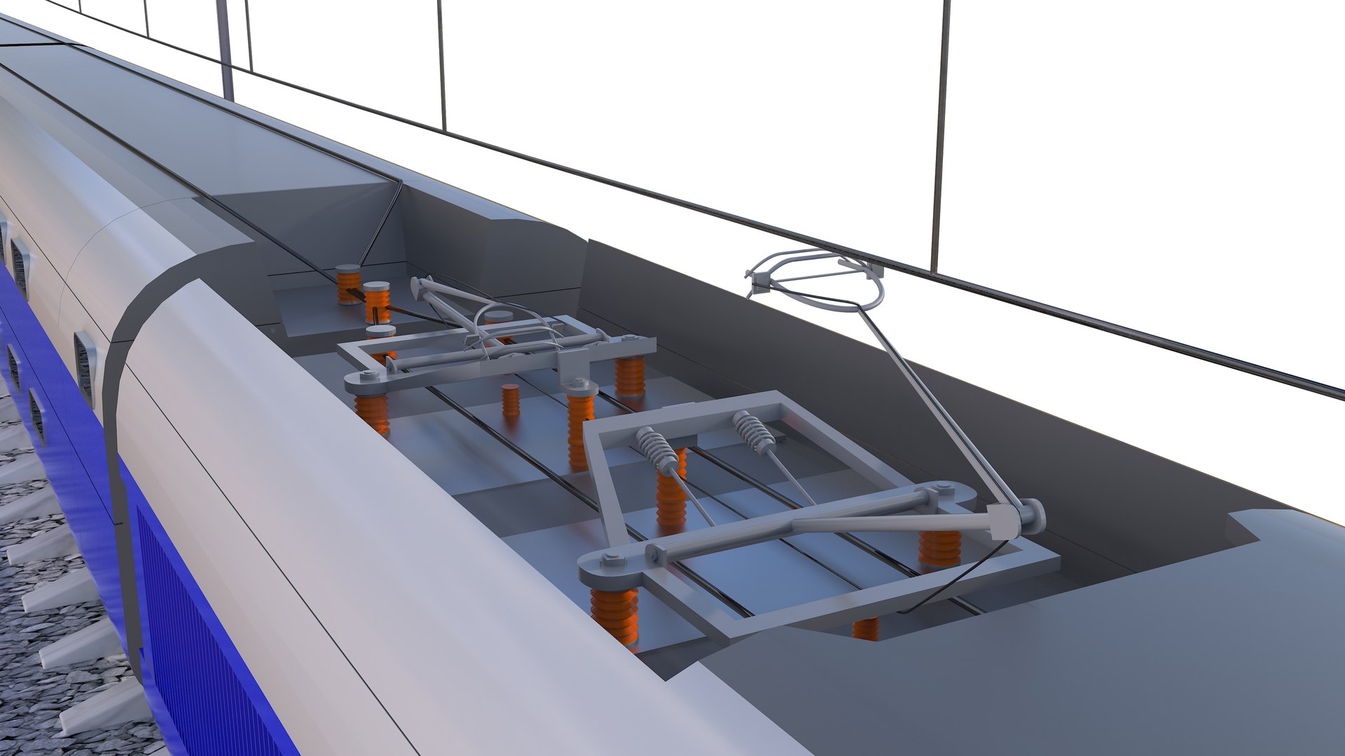 High Speed Train and Rail 3D model - TurboSquid 1997043