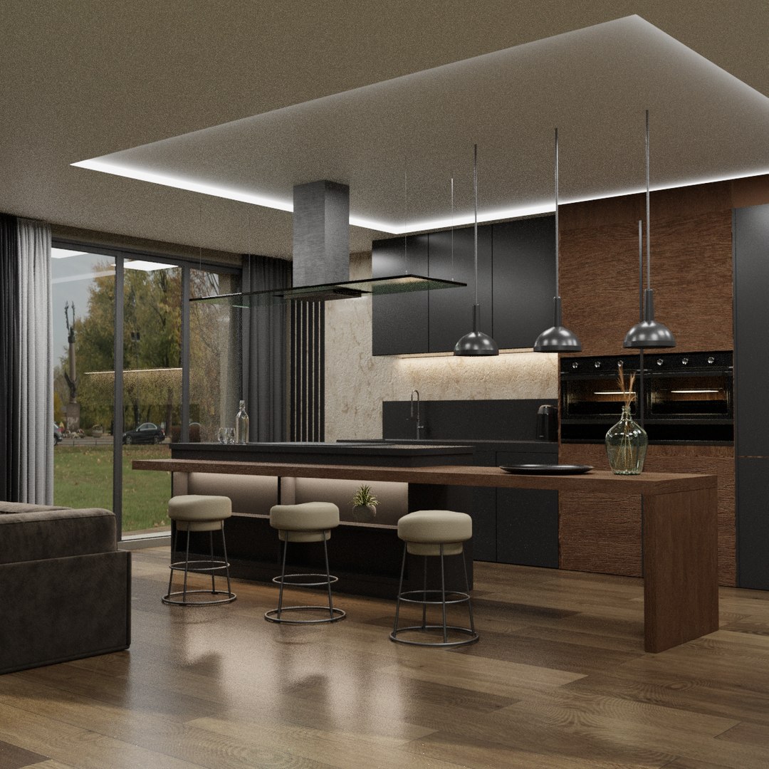 3D Modern Kitchen - TurboSquid 1992600