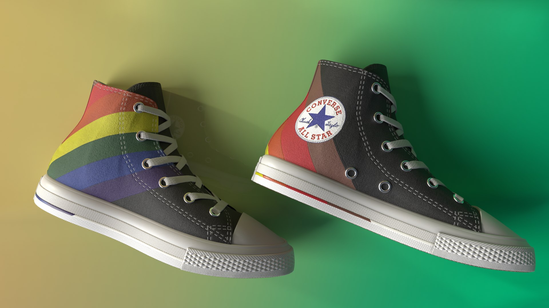 3D Shose Converse Color LGBT Low-poly 3D model - TurboSquid 2077596