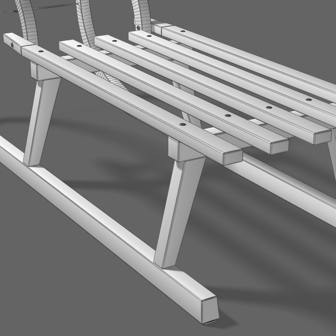Wooden Sledge Wood 3d Model