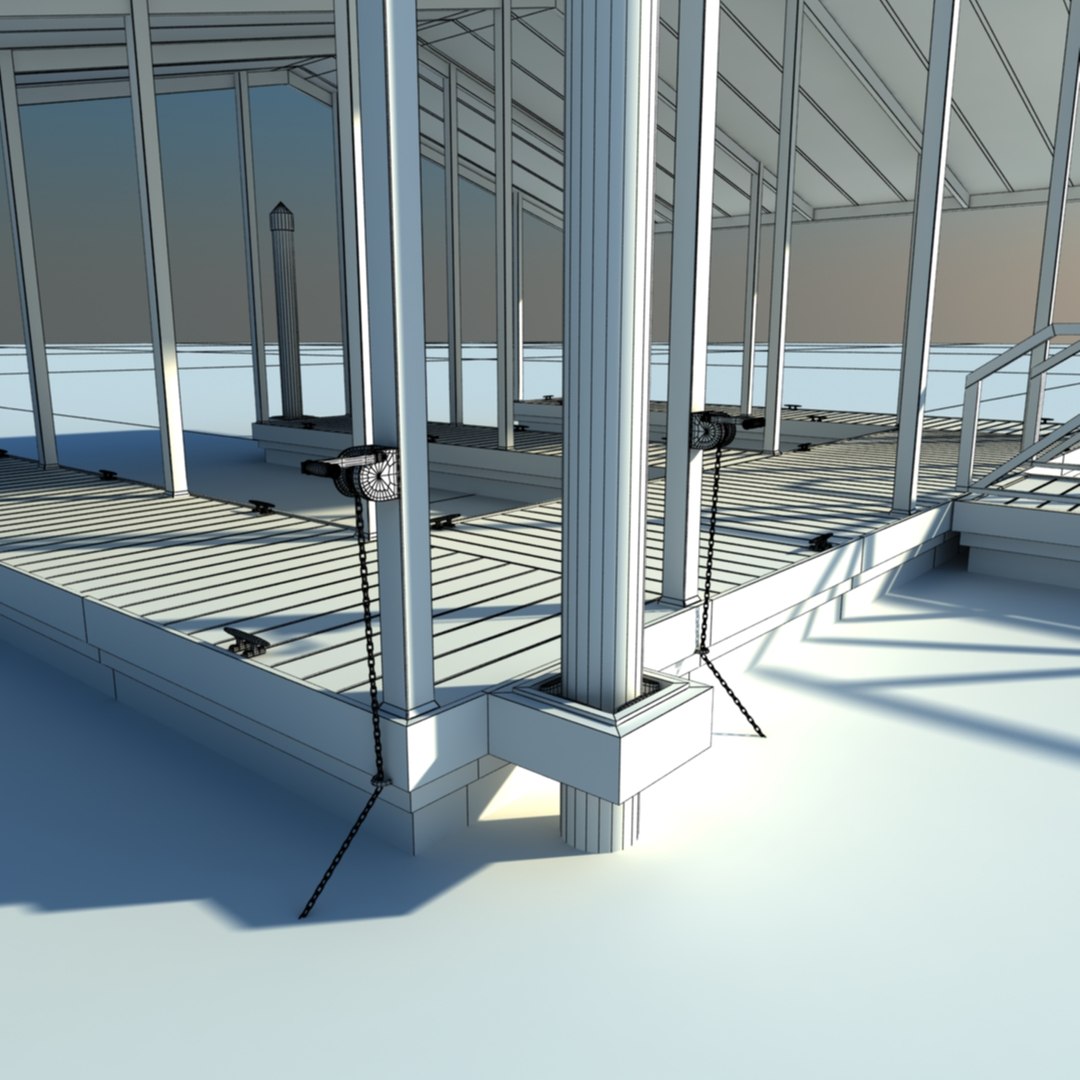3d Boat Dock Model