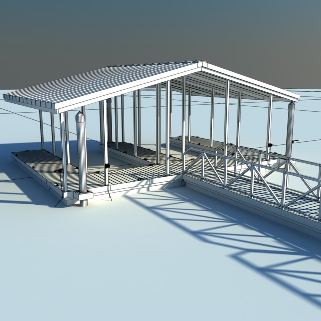 3d Boat Dock Model