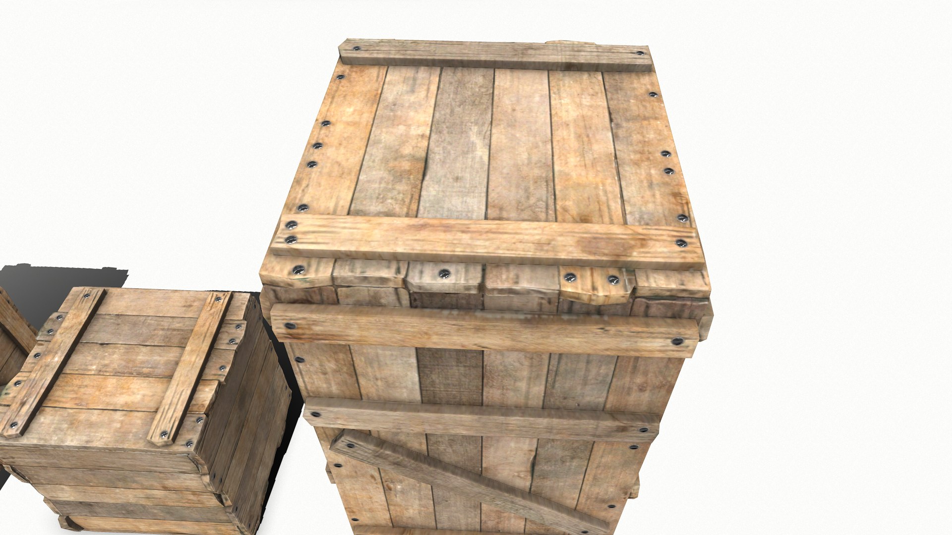 Free 3D Wooden Boxes Low-poly PBR - TurboSquid 2034679