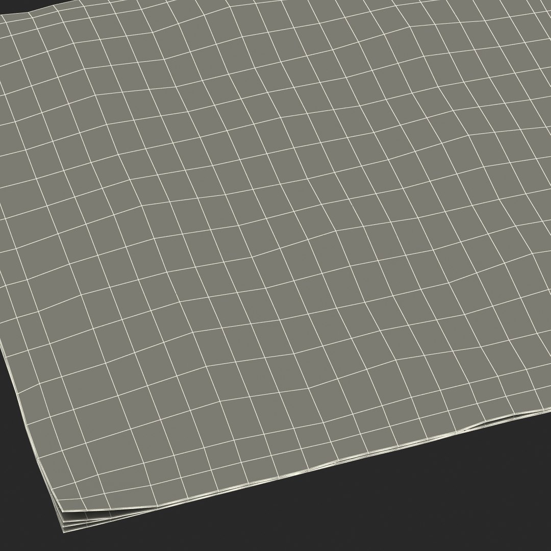 paper napkin red 3d model