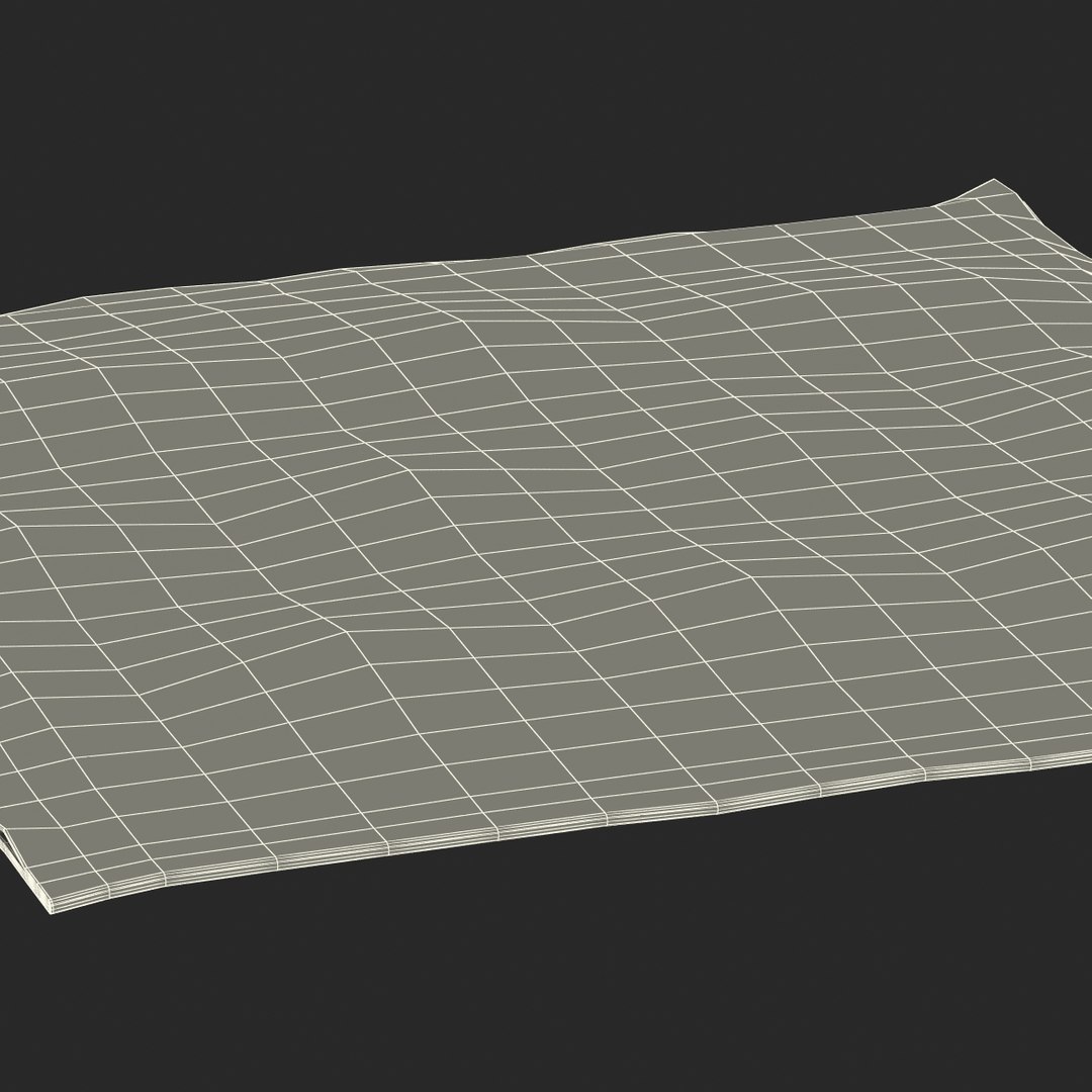 paper napkin red 3d model