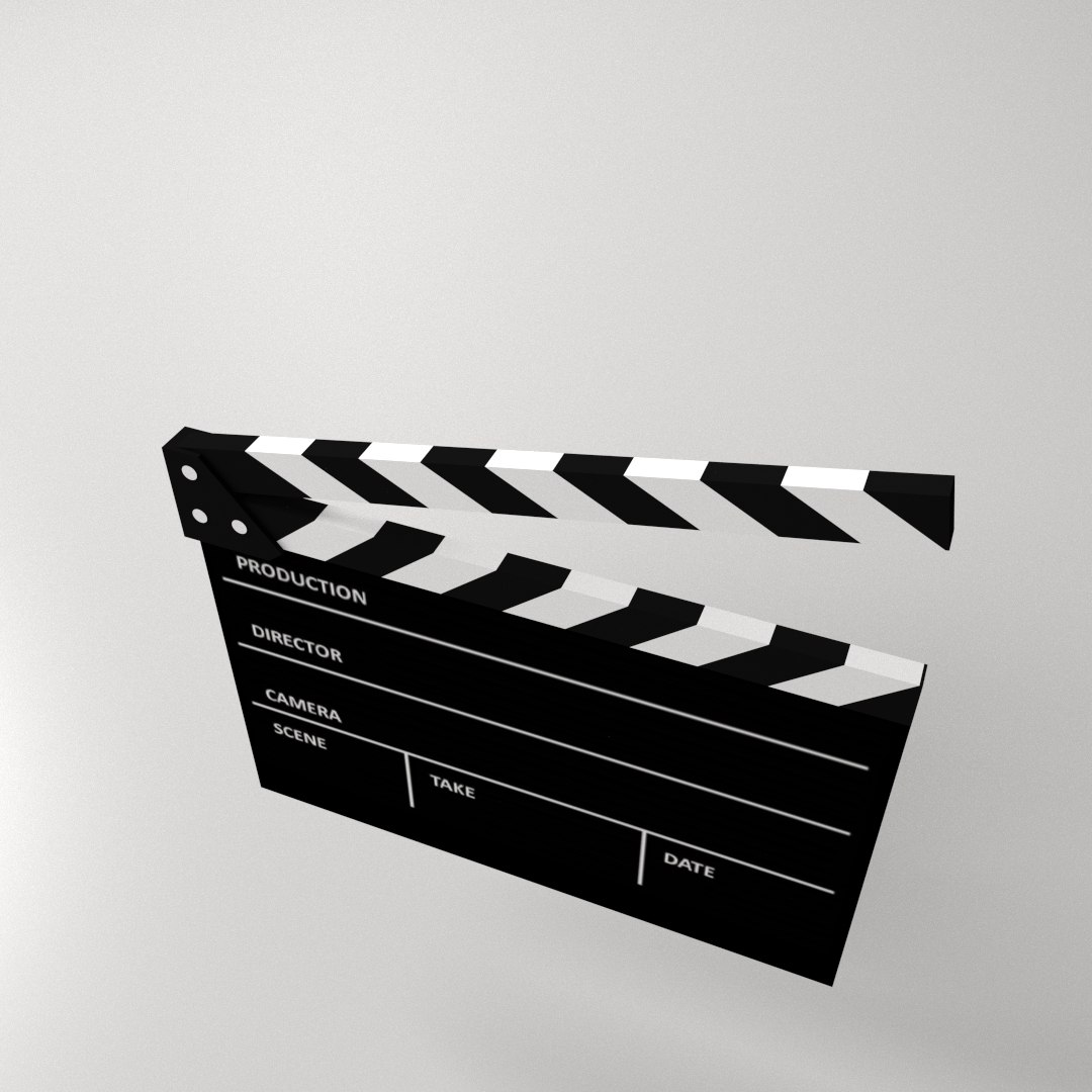 3d clapperboard clapper board