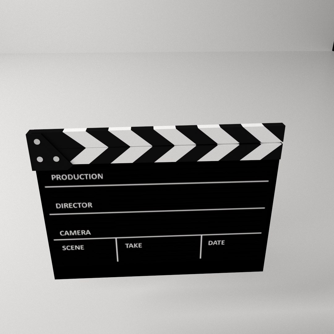 3d clapperboard clapper board