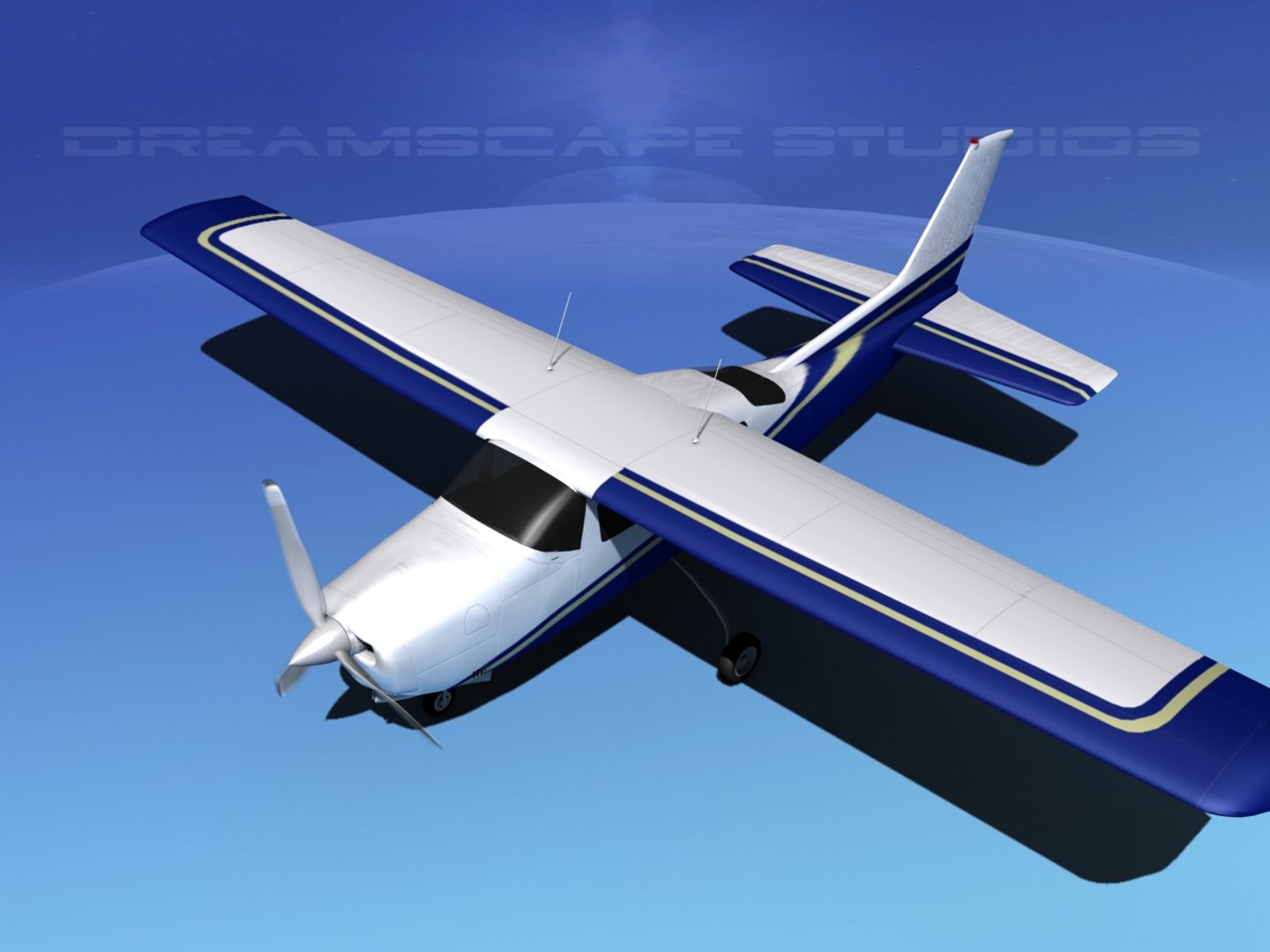 Cockpit Cessna 210 Centurion Obj