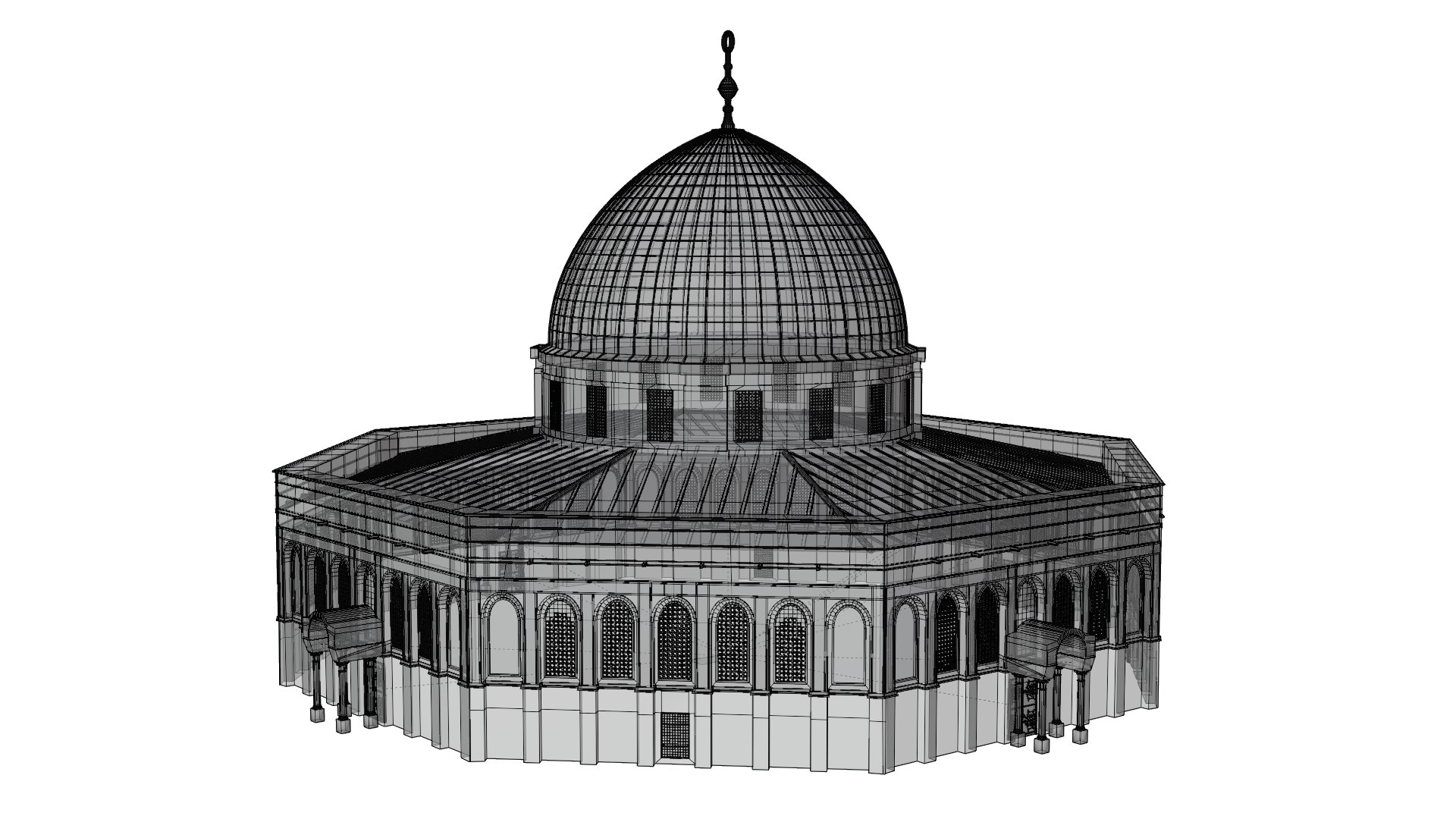 3D Dome Of The Rock Model - TurboSquid 2094368
