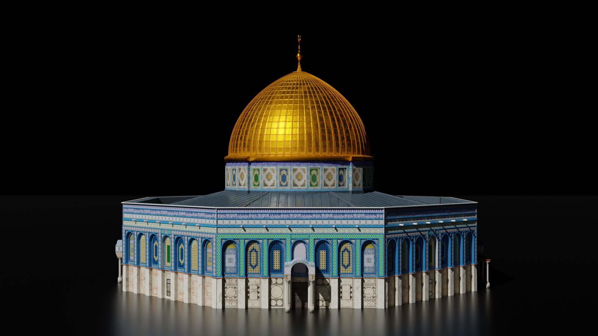3D Dome Of The Rock Model - TurboSquid 2094368